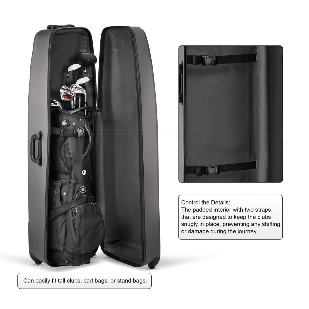 KVV Solid ABS Shell Hard Sided Golf Travel Case – KVV SPORTS