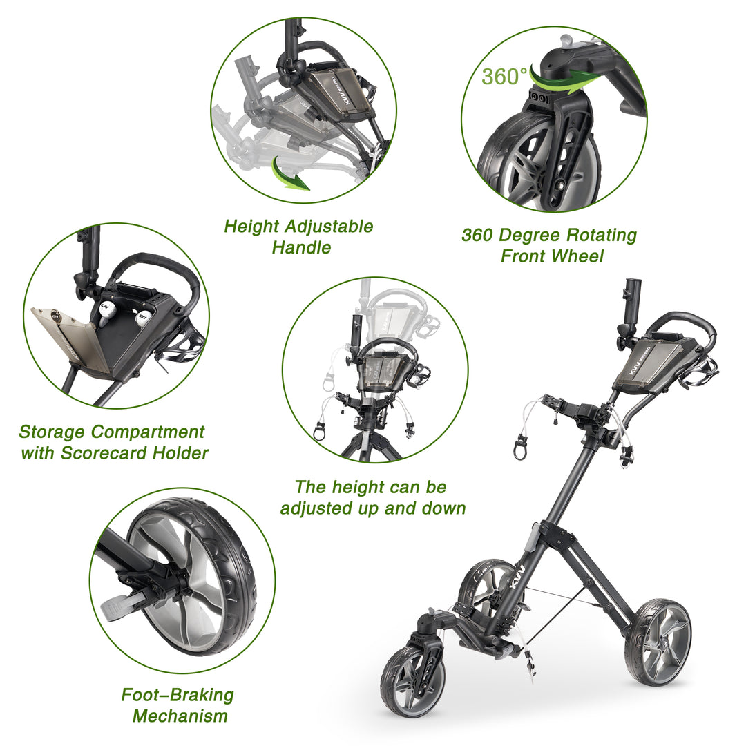 KVV Mini-Pro Deluxe Golf Cart for All Age Groups – KVV SPORTS