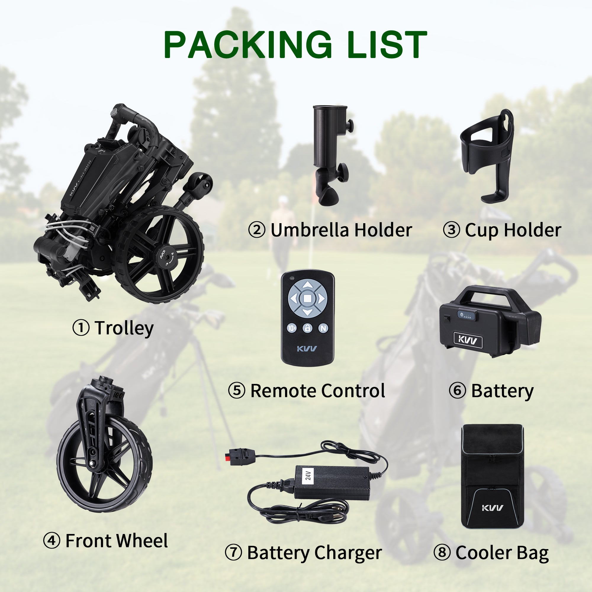 KVV Electric Golf Push Cart with Remote Control – KVV SPORTS